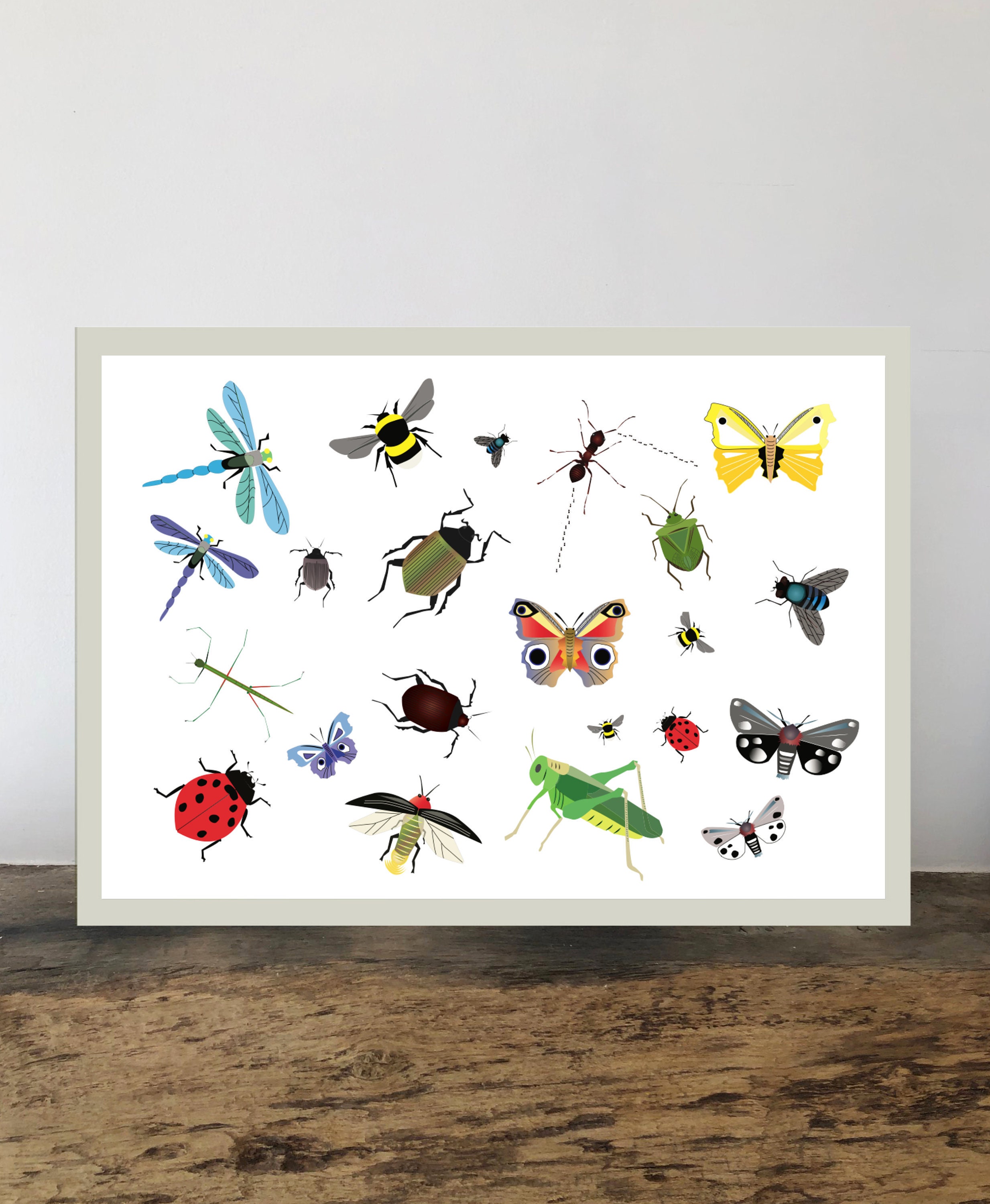 Kids Gift Bilingual Bilingual Bugs Bugs Poster Insects - Etsy UK