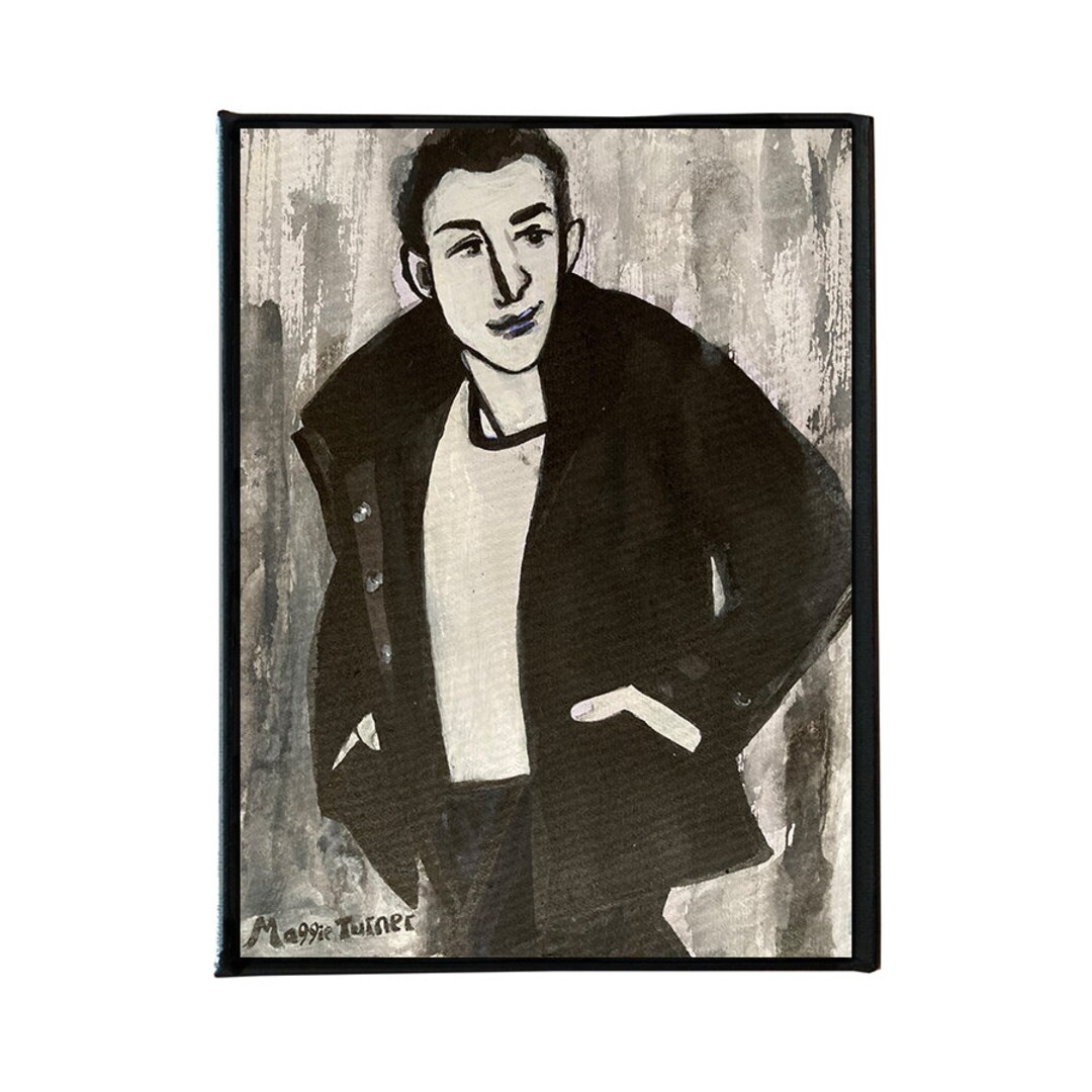 Josh Handleman, Ink Portrait Painting Wall Art Print on Canvas, 15x20cm ...