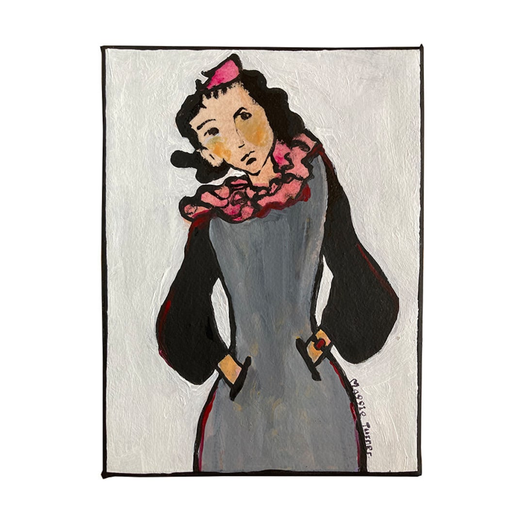 Princess Lee, Original Portrait Painting on Canvas, 6x8 Inches Chic ...