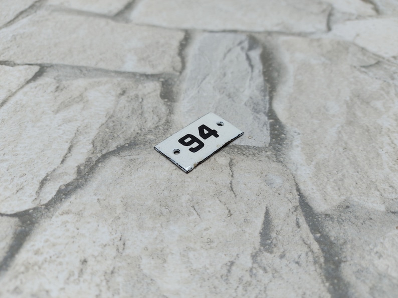 Vintage Enamel Porcelain Number 94 Sign: European Office Decor - Etsy