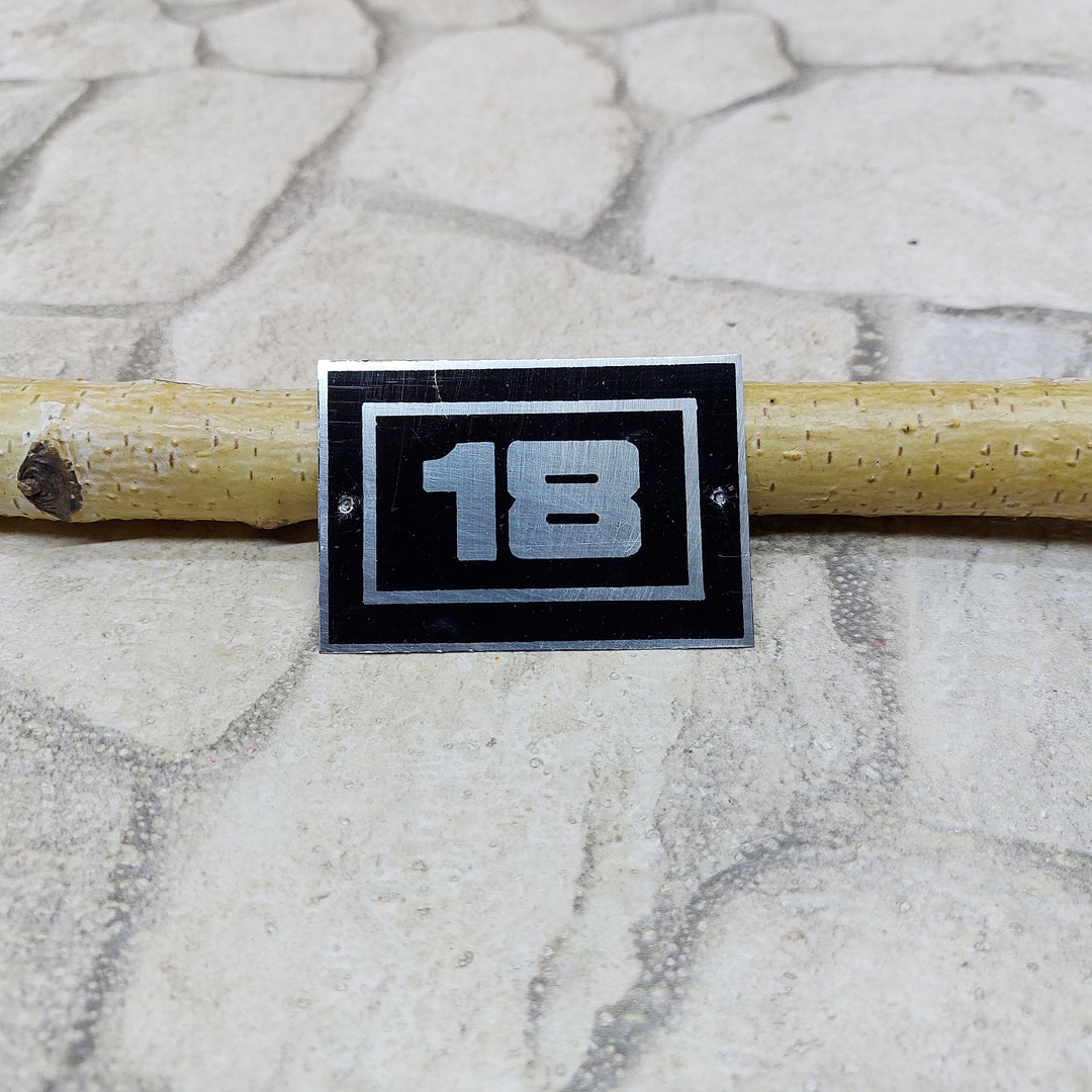Vintage Apartment Door Number 18 Door Plaque Street Door Sign Metal ...