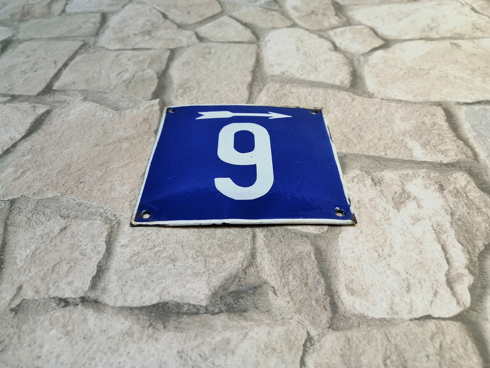 Address Sign for House Door Number 6 Vintage Enamel House - Etsy