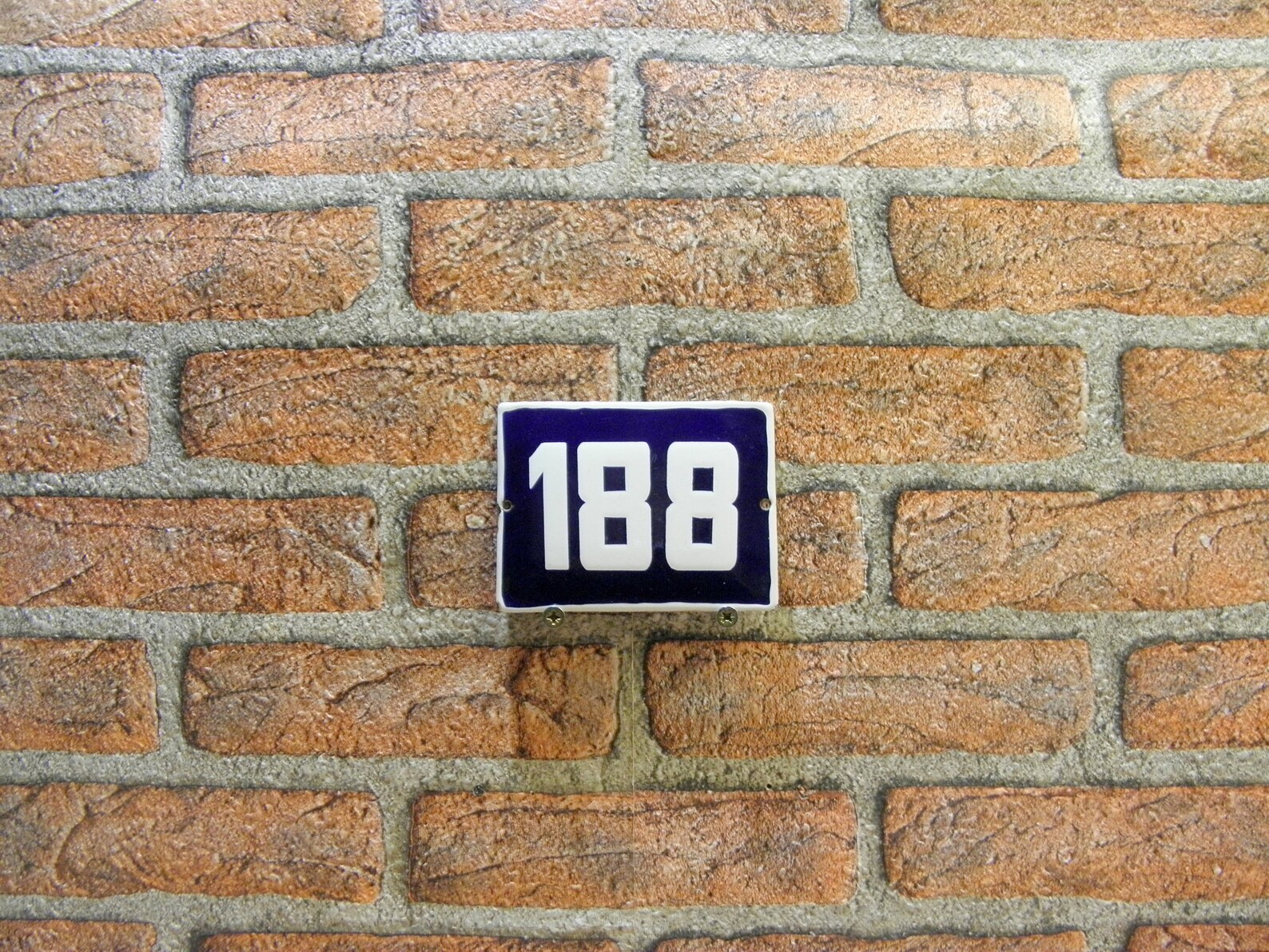 Vintage Enamel House Number 188: Blue and White Metal Door Sign - Etsy