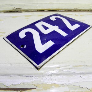 Door Sign, Porcelain House Door Number 242, Address Number for House ...