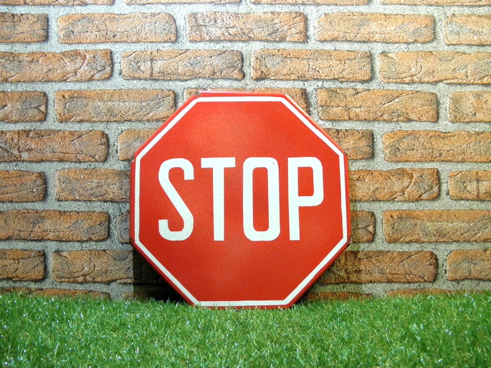 Vintage Enamel STOP Sign Road Sign School | Etsy