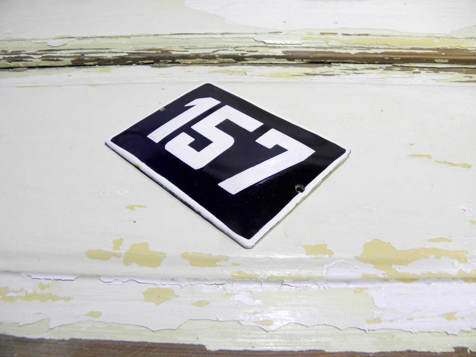 Door Sign 157 Vintage Enamel House Number Address Sign Outdoor - Etsy UK