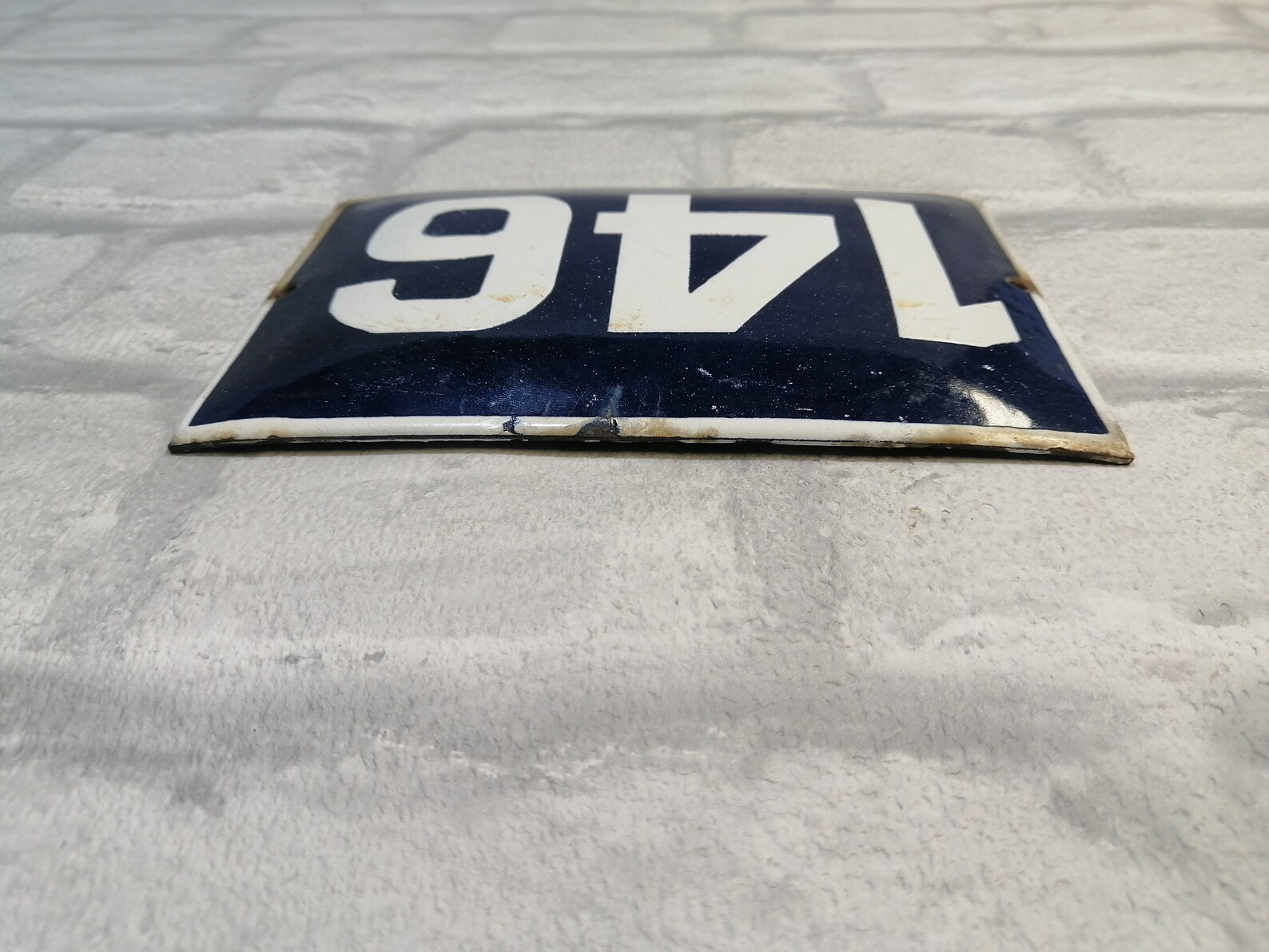 Vintage Sign House Door Number 146 Blue and White Enamel - Etsy