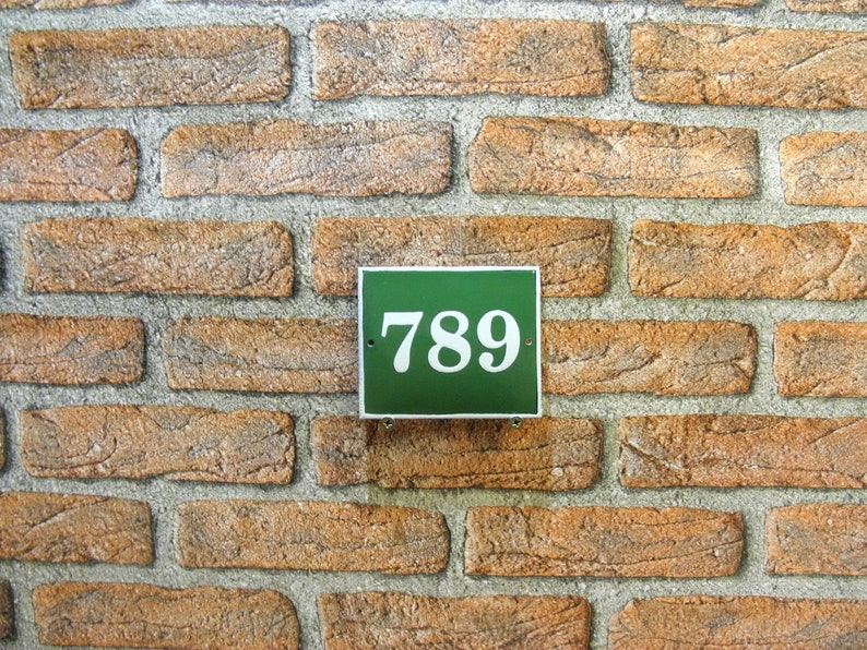 Address Sign for House Door Number 789 Vintage Enamel House | Etsy