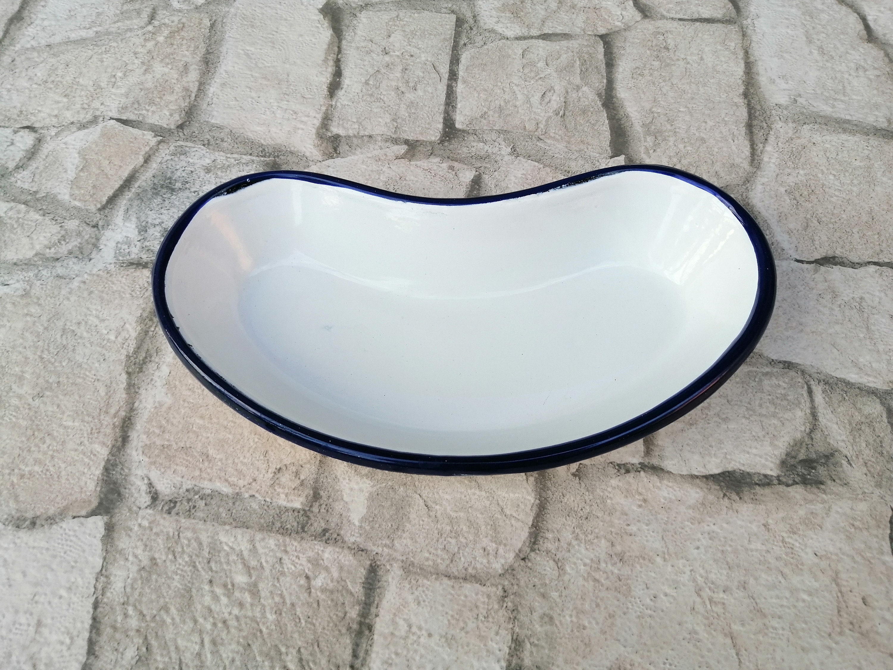 Enamel Basin Kidney Shaped Vintage Medical Dish Hospital | Etsy