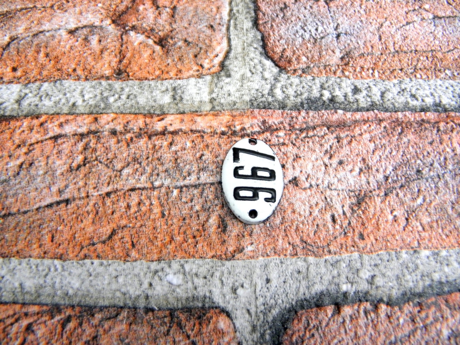 Vintage Sign 967 Small Oval Address Plaque Room Number 967 - Etsy