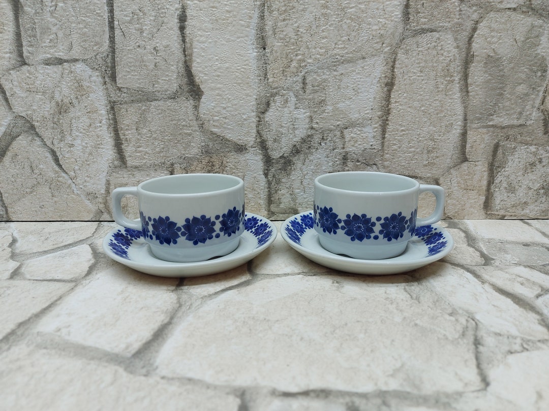 Pair Figgjo Flint Cups With Saucers 2 Pcs. Figgjo Flint Norway Vitro ...