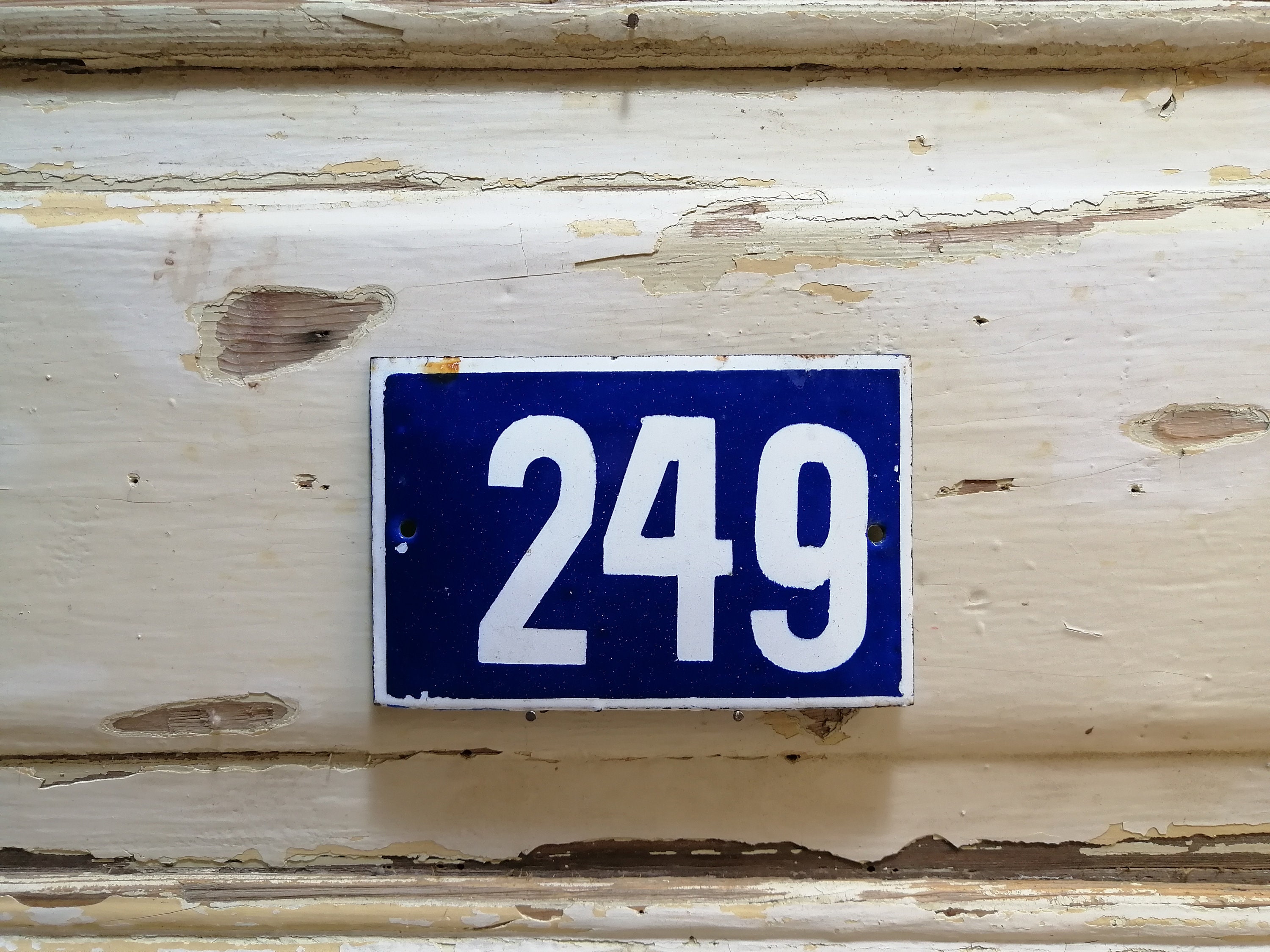 Door Sign Porcelain House Door Number 249 Address Number for - Etsy UK