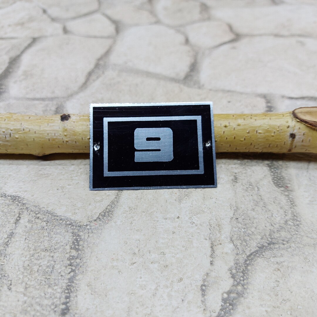 Vintage European Office Room Number, Hotel Room Number 9 or 6, Metal ...