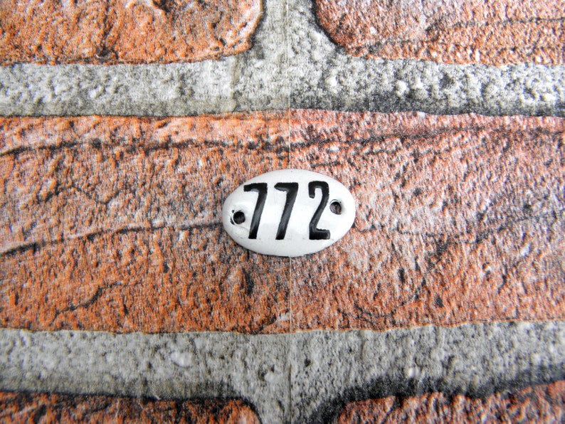 Vintage Sign 772 Small Oval Address Plaque Room Number 772 | Etsy