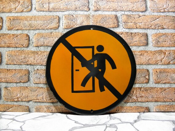 Vintage Porcelain Enamel Tin Sign Entry Forbidden Porcelain - Etsy