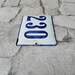 Porcelain House Number Sign: Vintage Enamel Door Plate 230 - Etsy