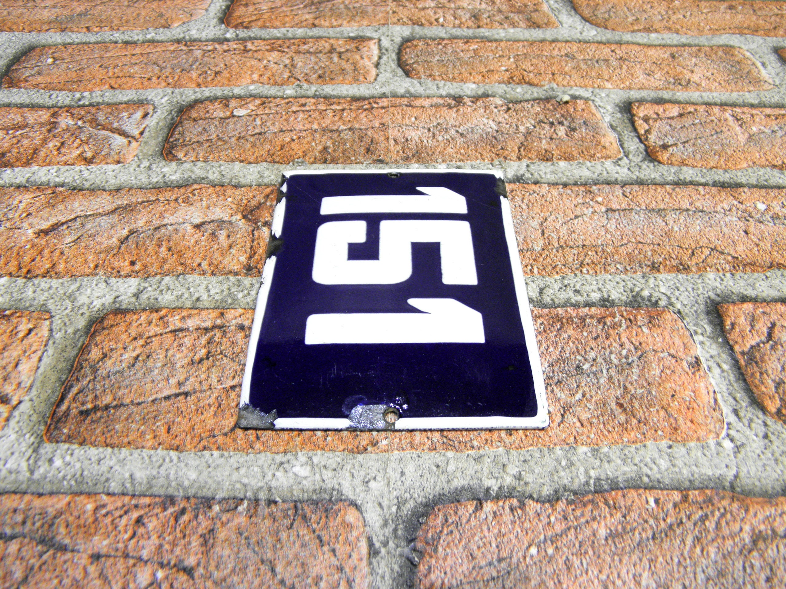 Address Sign for House Door Number 151 Vintage Enamel House - Etsy