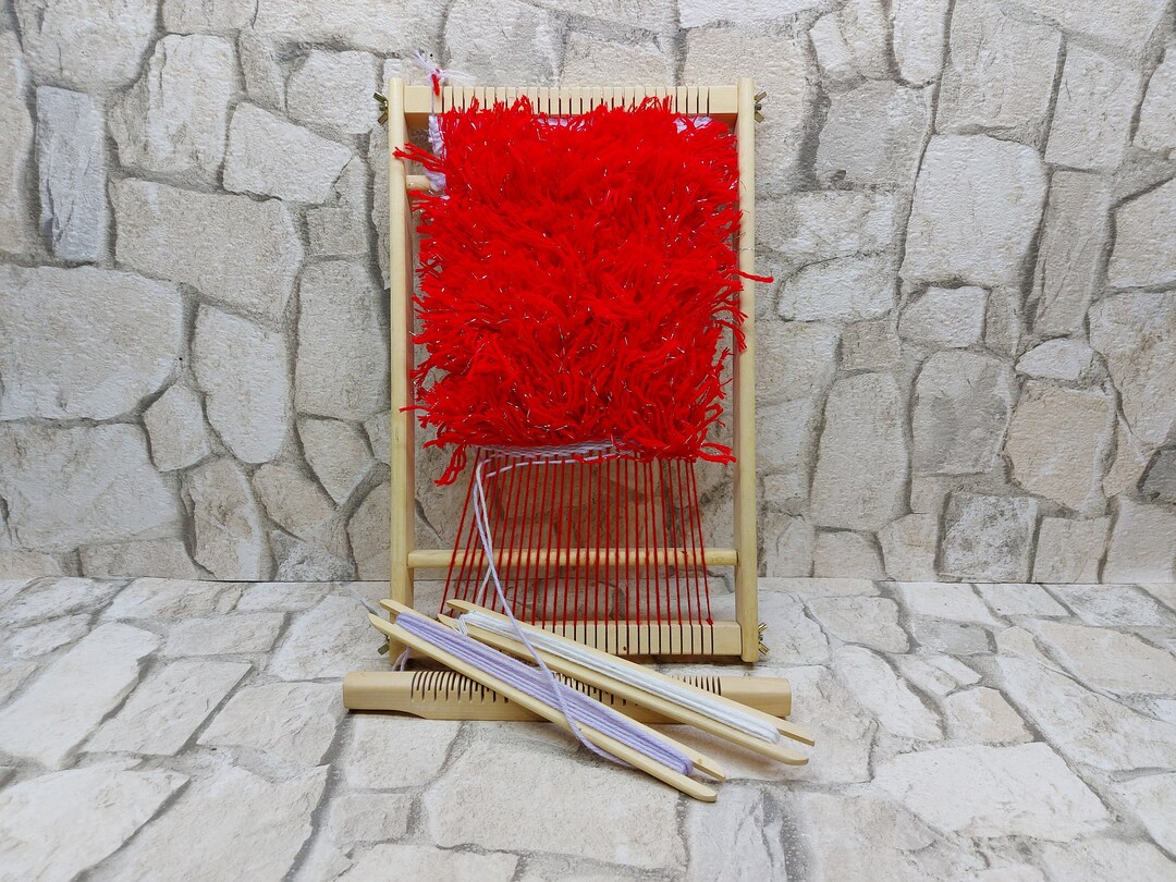 VINTAGE WOODEN LOOM, Small Wooden Loom, Weaving Loom, Weaving Tool ...