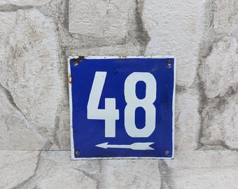 Address Sign for House, Door Number 26, Vintage Enamel House Number ...