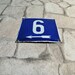 Address Sign for House, Door Number 6, Vintage Enamel House Number ...