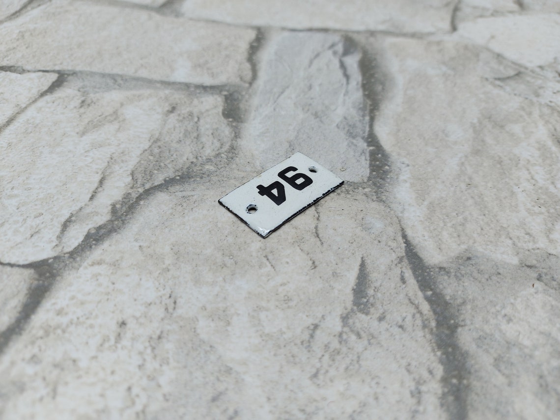 Vintage Enamel Porcelain Number 94 Sign: European Office Decor - Etsy