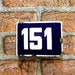Address Sign for House Door Number 151 Vintage Enamel House - Etsy