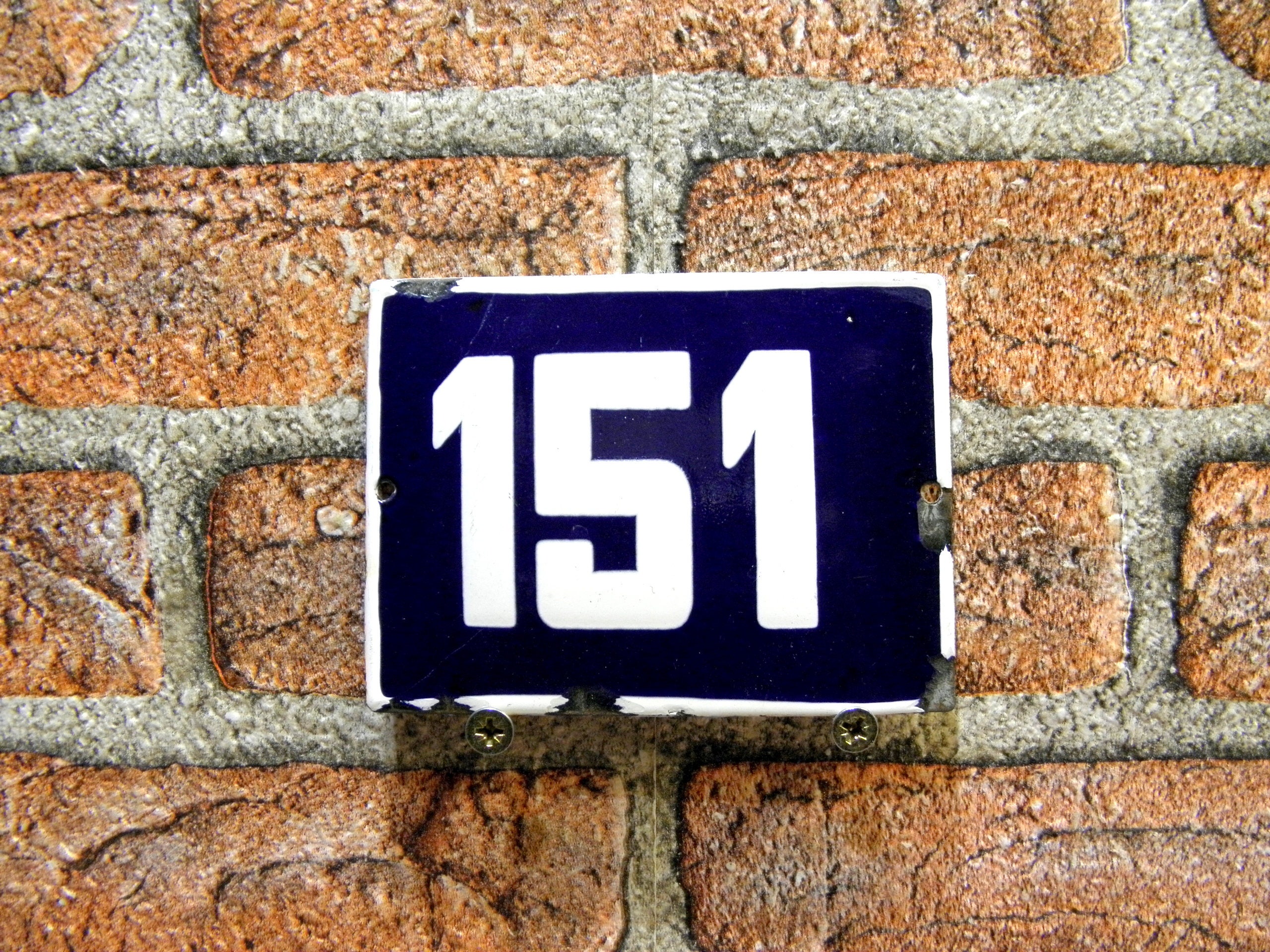 Address Sign for House Door Number 151 Vintage Enamel House - Etsy