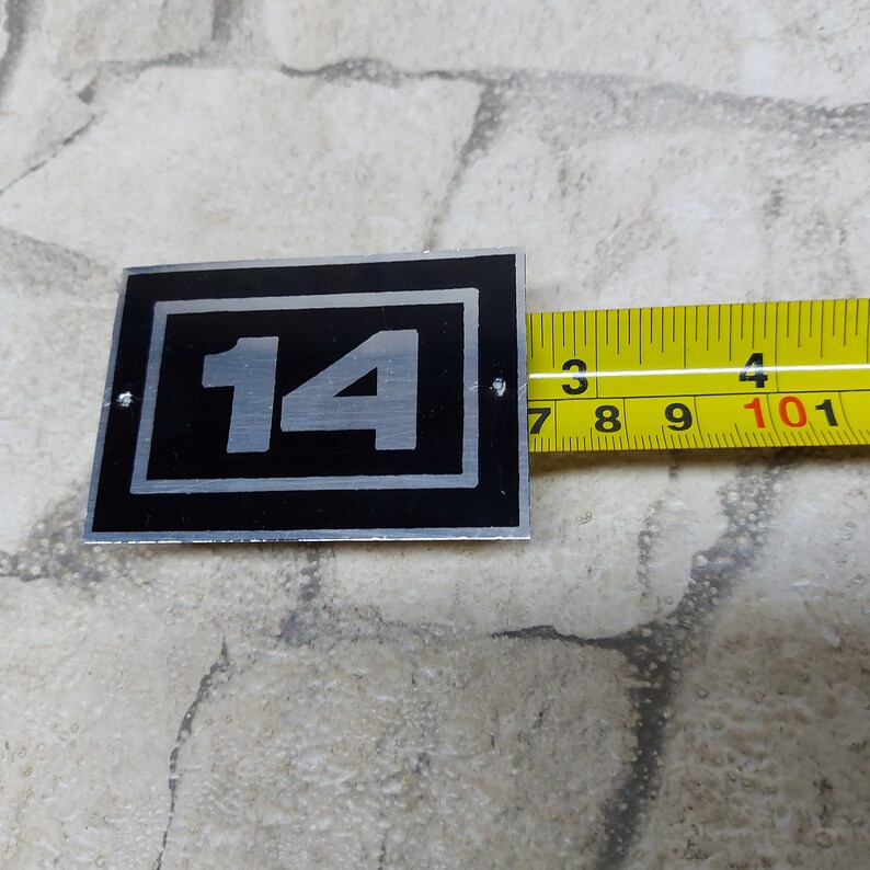 Vintage Aluminum Door Number 14 Sign: European Apartment Plaque - Etsy