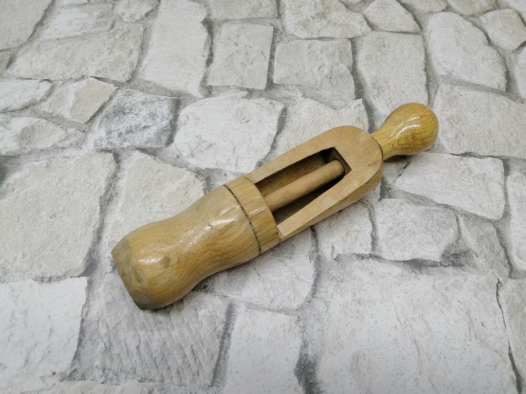 Old PRIMITIVE Vintage Wooden Wine Bottle Corker Corking Tool Cork ...