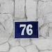 Vintage Enamel Street Sign Number 76 - European Door Plate - Etsy