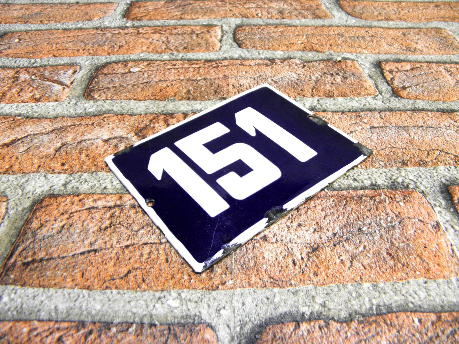 Address Sign for House Door Number 151 Vintage Enamel House | Etsy