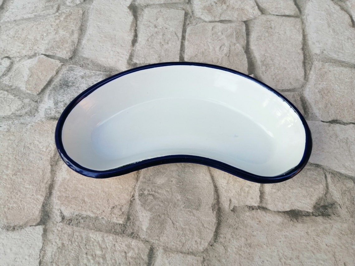 Enamel Basin Kidney Shaped Vintage Medical Dish Hospital | Etsy