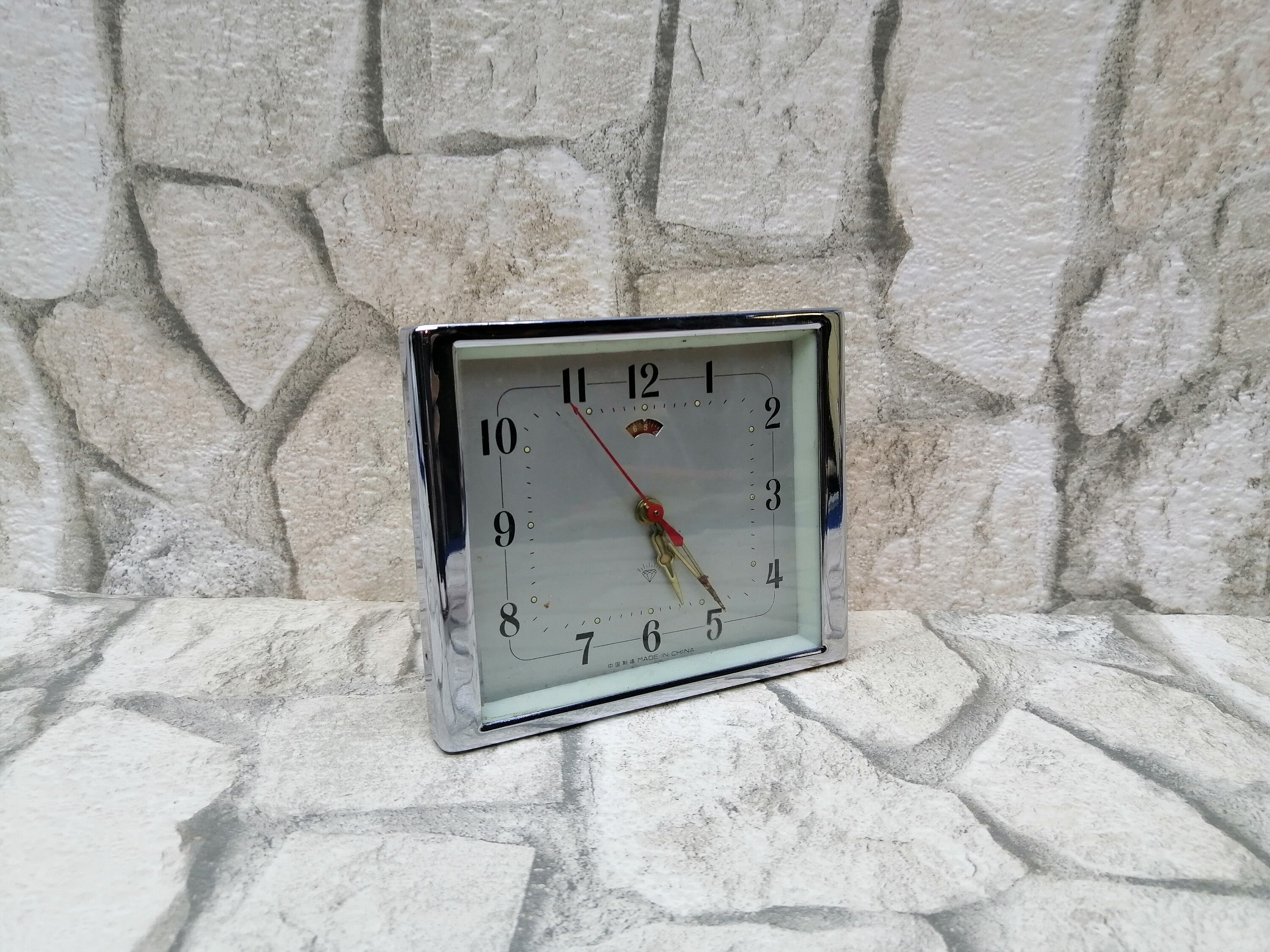 Vintage Diamond Alarm Clock China Clock Manual Alarm Clock | Etsy