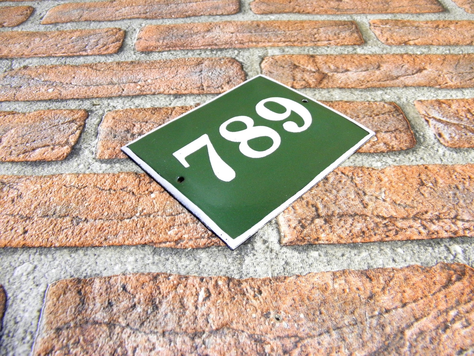 Address Sign for House Door Number 789 Vintage Enamel House | Etsy