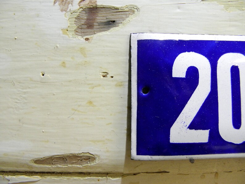 Door Sign Porcelain House Door Number 200 Address Number for | Etsy