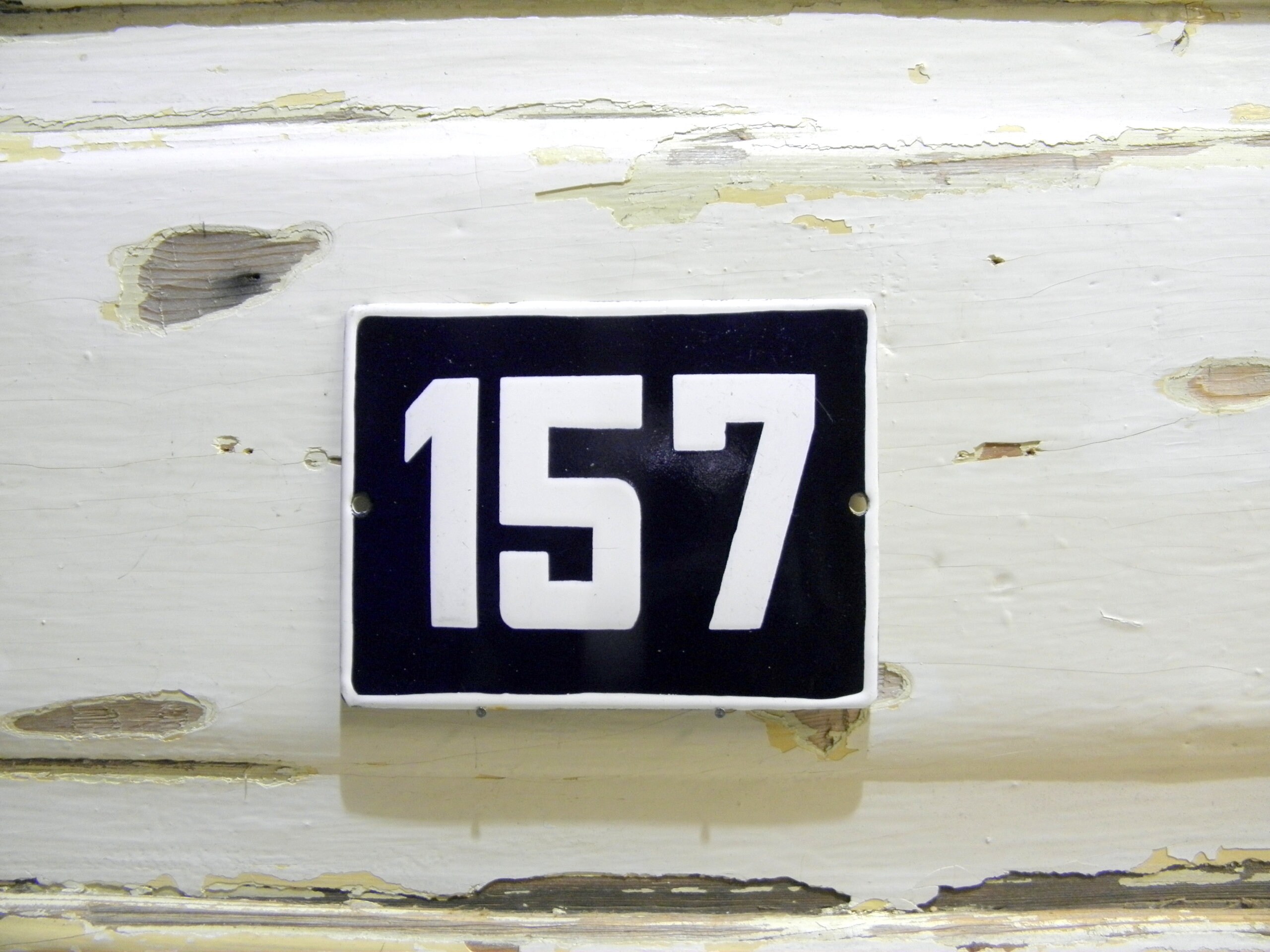 Door Sign 157 Vintage Enamel House Number Address Sign Outdoor - Etsy UK