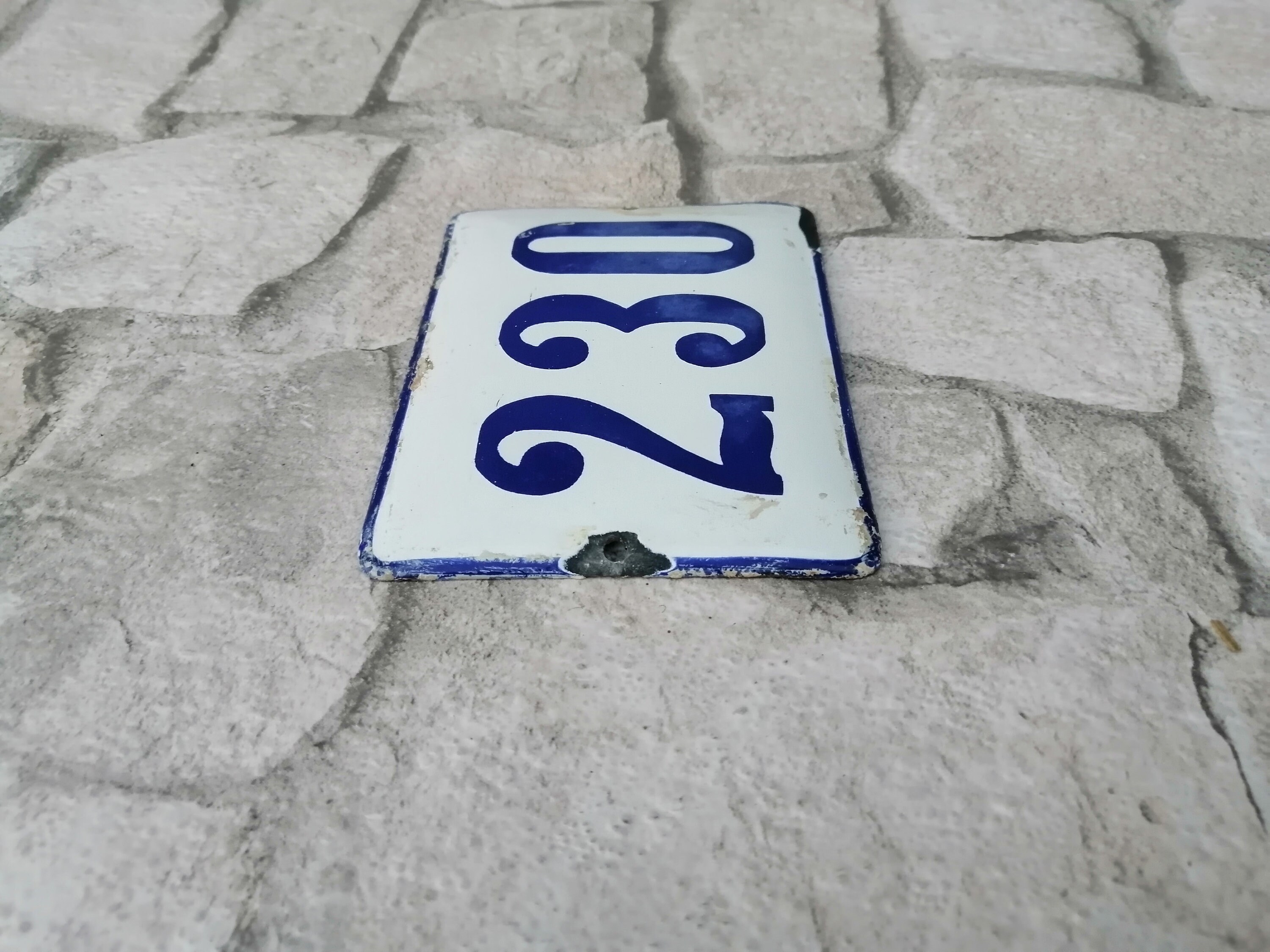 Door Sign Porcelain House Door Number 230 Address Number for - Etsy UK