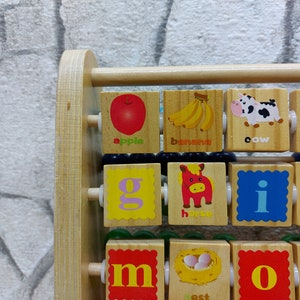 Vintage Wooden Abacus: Alphabet Toy, Bulgarian School Calculator - Etsy