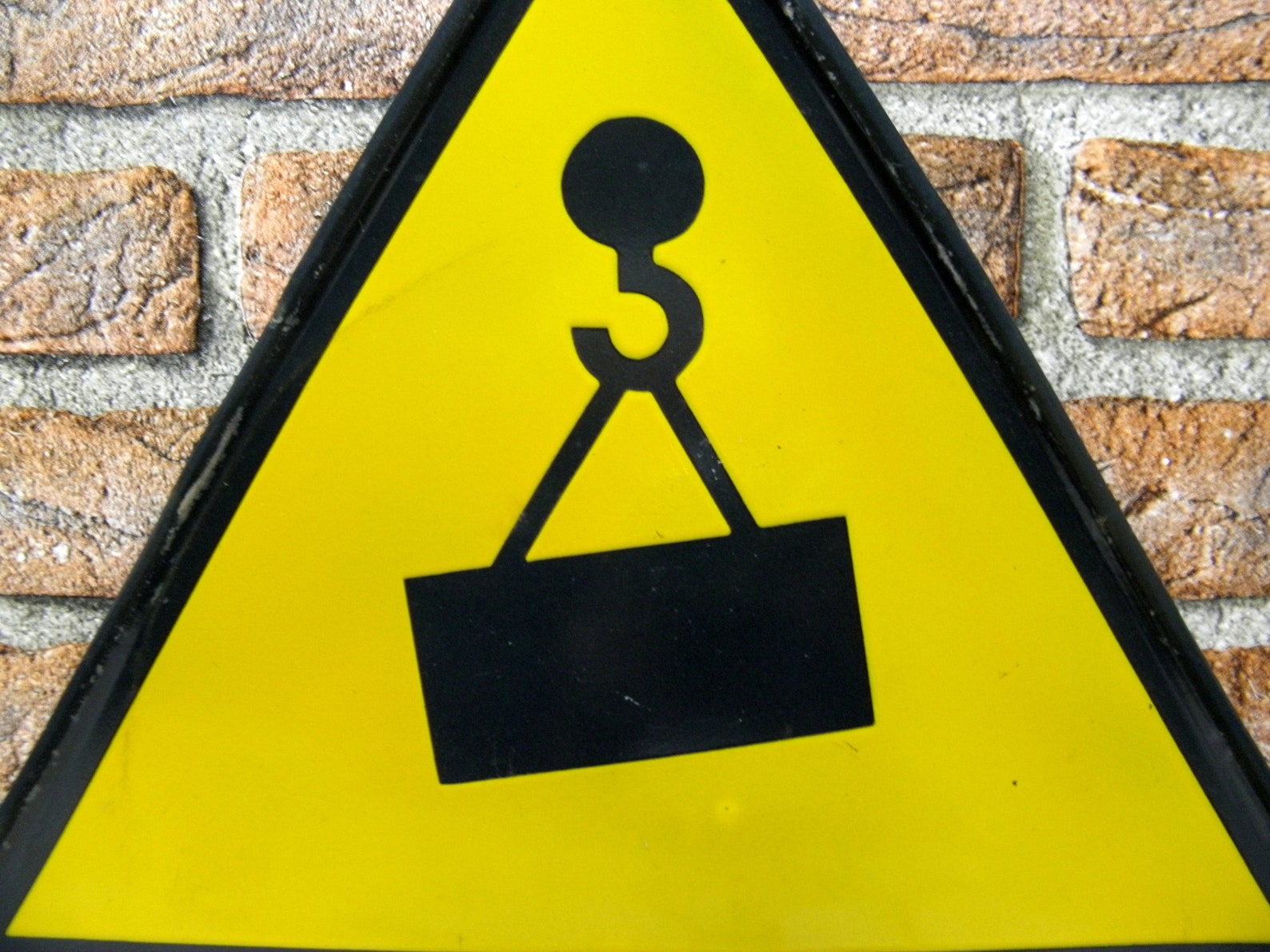 Vintage Porcelain Enamel Beware Sign: Industrial Construction Decor ...