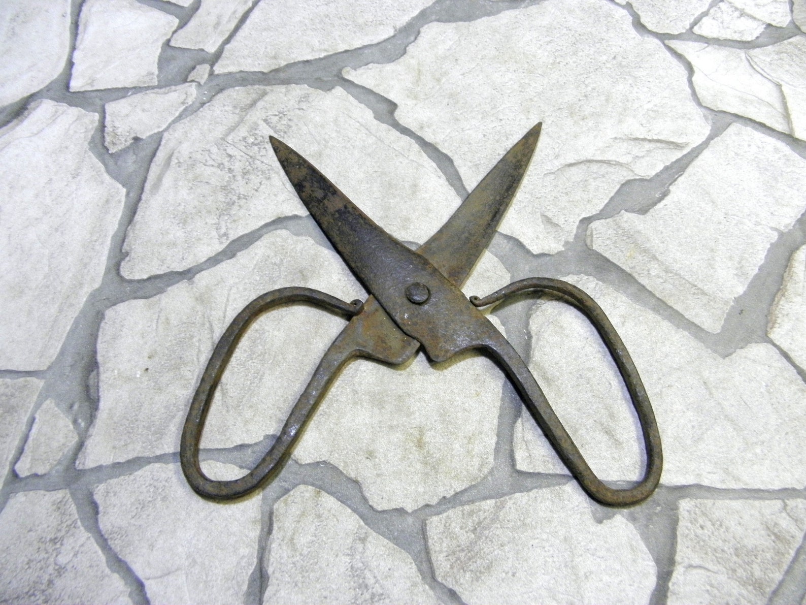 Vintage Primitive Hand-forged Iron Scissors Antique - Etsy