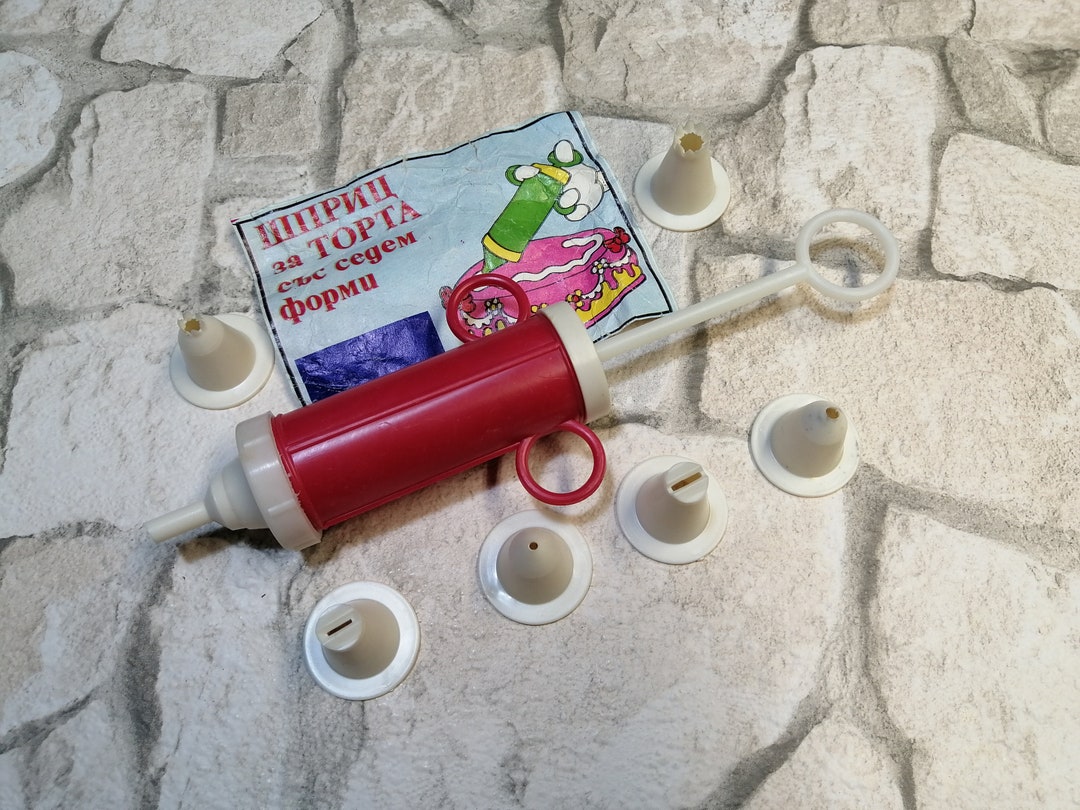 Vintage Cake Icing Syringe Set, 1970s Bulgarian Decorating Kit - Etsy