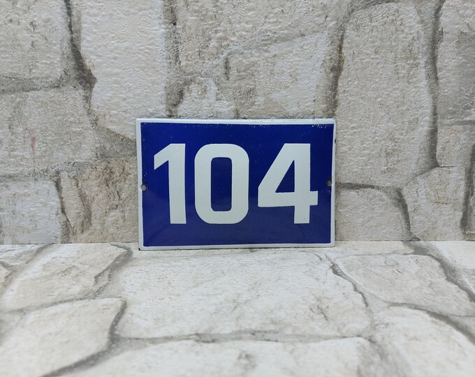 Door Sign, Porcelain House Door Number 104, Address Number for House ...