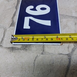 Vintage Enamel Street Sign Number 76 - European Door Plate - Etsy