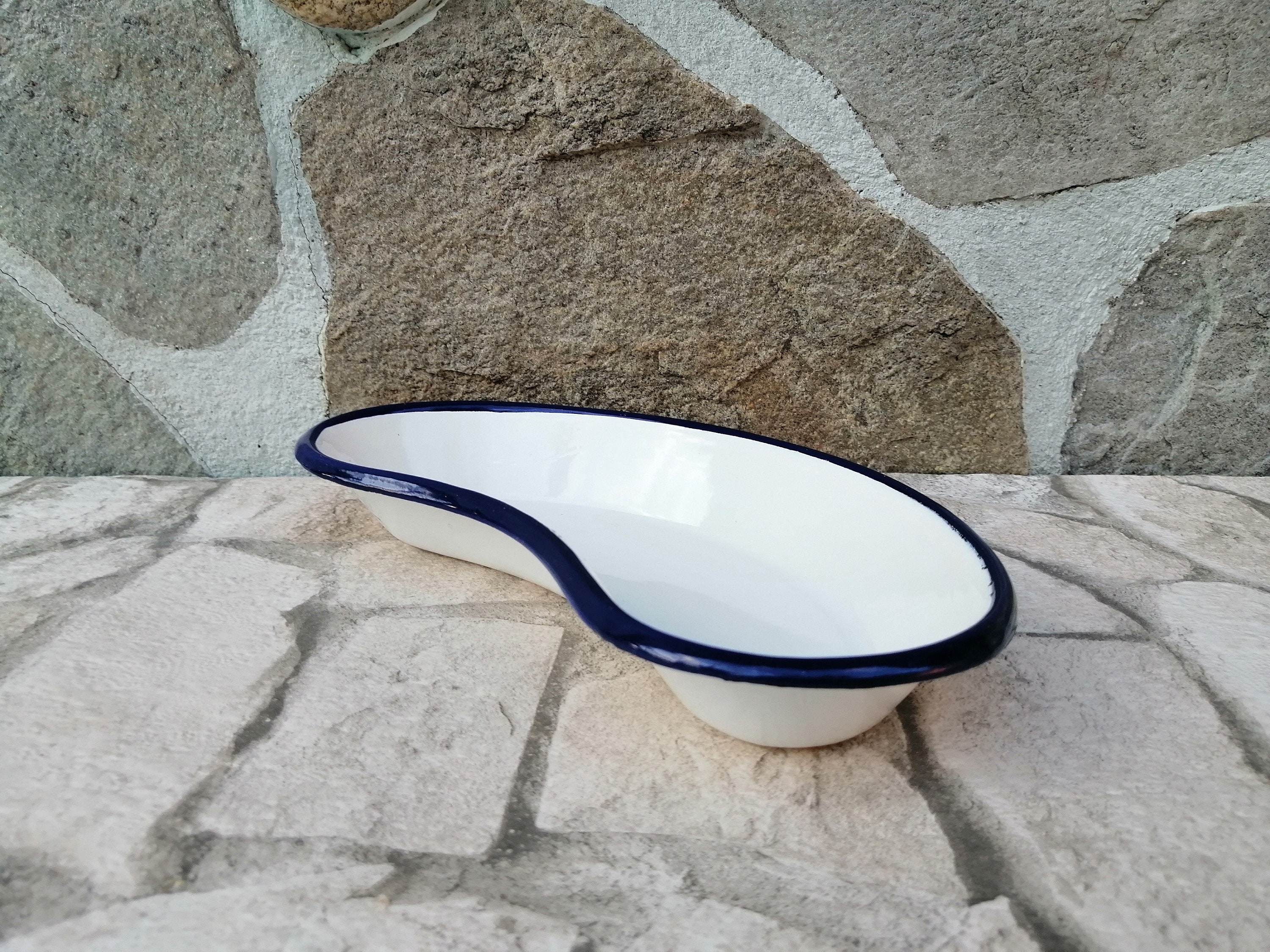 Enamel Basin Kidney Shaped Vintage Medical Dish Hospital | Etsy