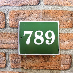 Address Sign for House, Door Number 789, Vintage Enamel House Number ...