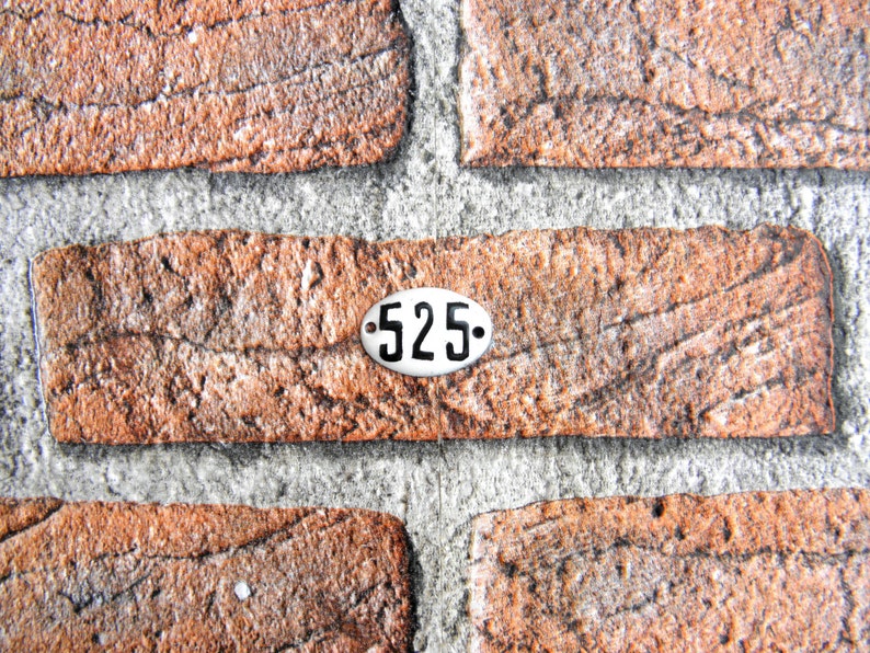 Vintage Sign 525 Small Oval Address Plaque Room Number 525 - Etsy