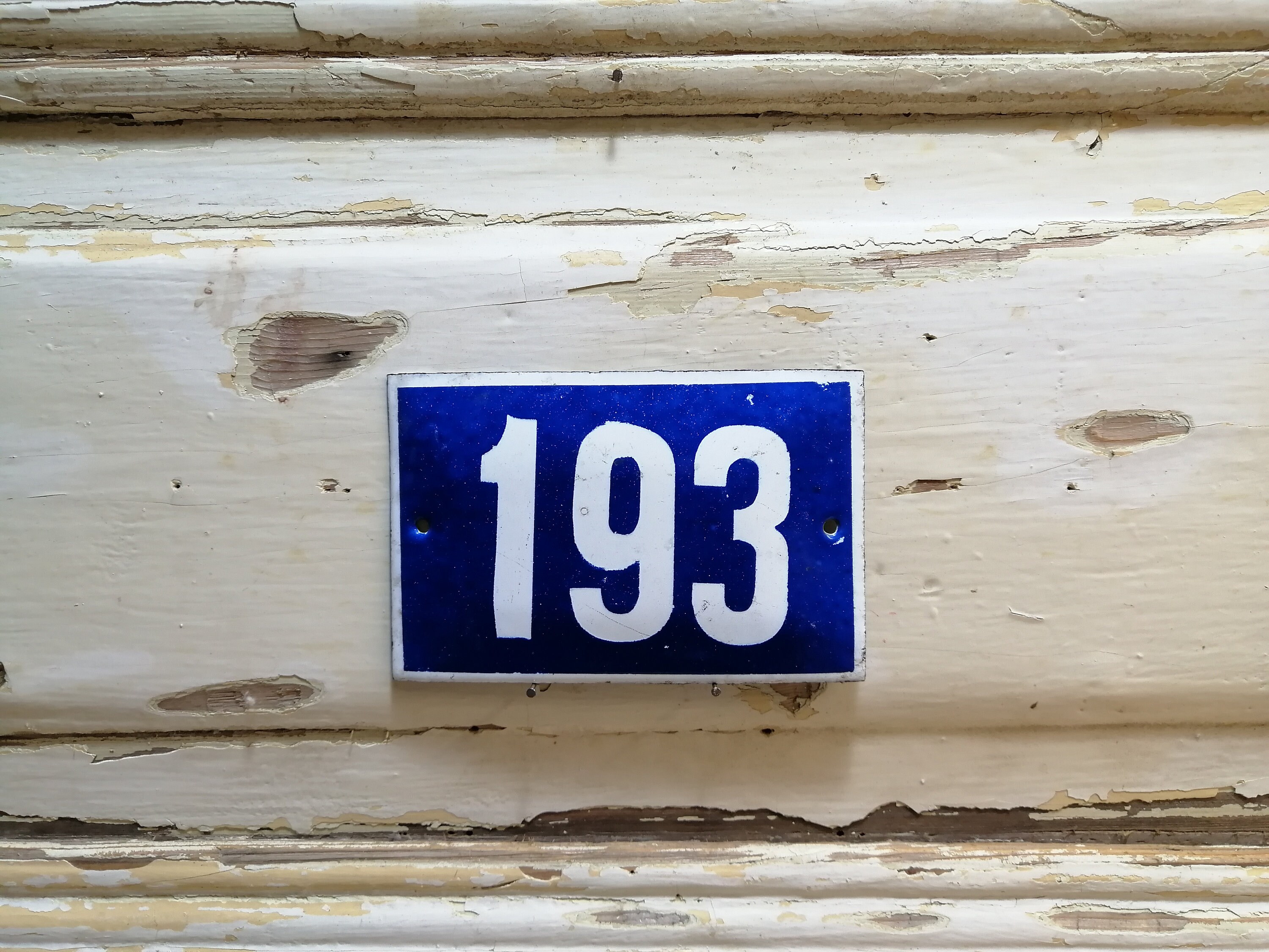 Door Sign Porcelain House Door Number 193 Address Number For | Etsy