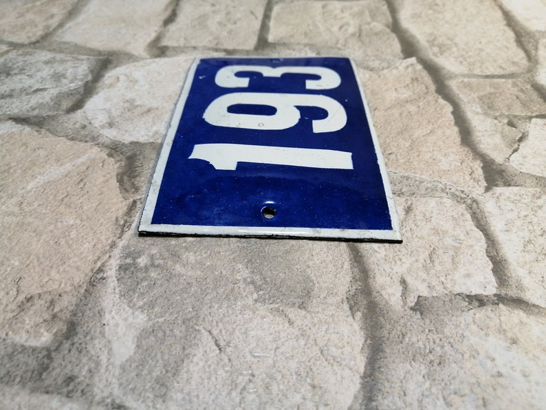 Porcelain House Number 193: Vintage Enamel Door Sign - Etsy