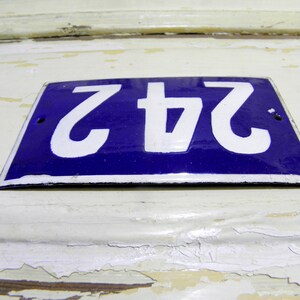Door Sign, Porcelain House Door Number 242, Address Number for House ...