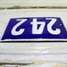 Door Sign Porcelain House Door Number 242 Address Number for - Etsy